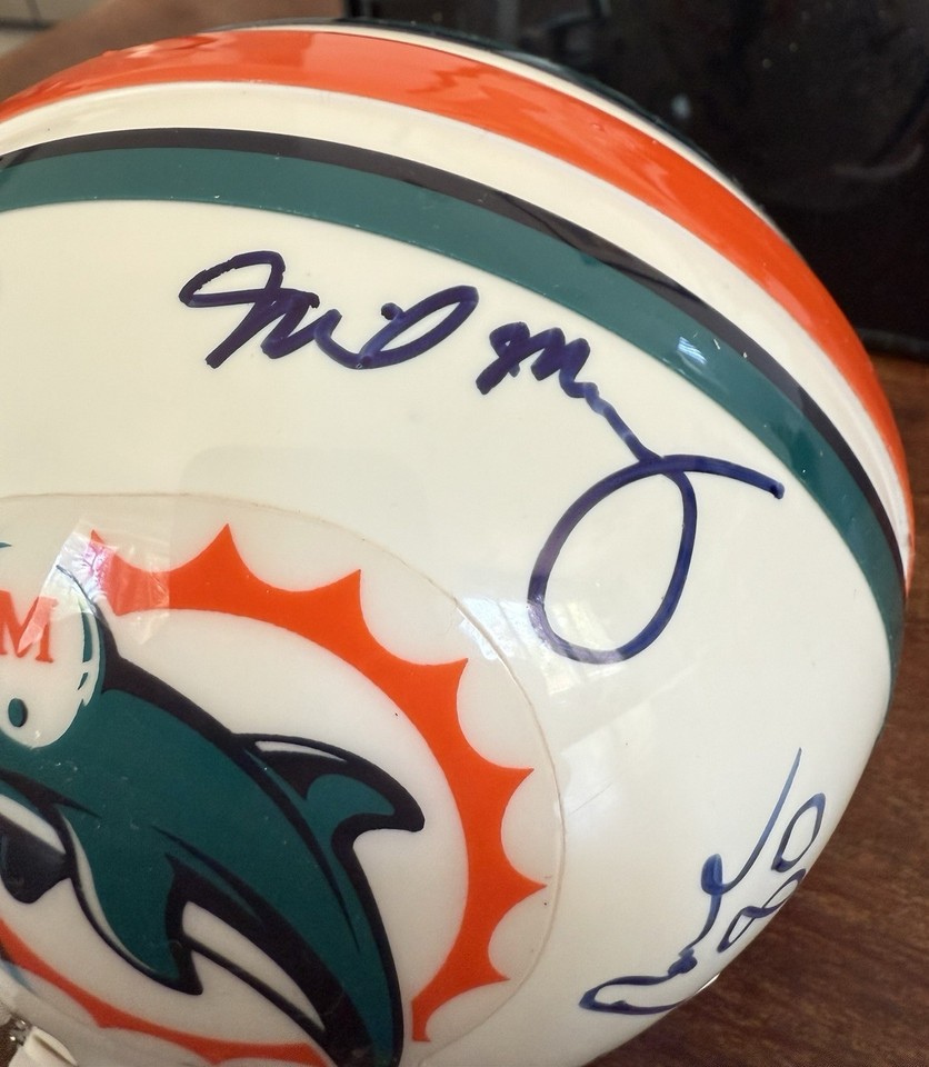 Miami Dolphins Multi-Signed Mini-Helmet: Mandich, Cefalo, Rose, Allen ...