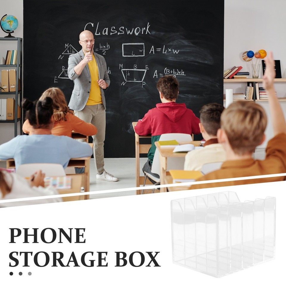 Multi-grid Phones Holder Phones Storage Case Tabletop Compartment ...