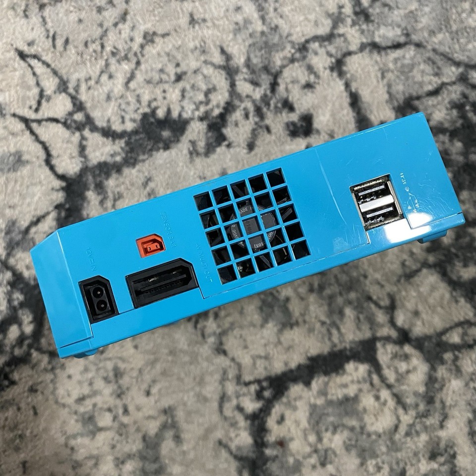 Nintendo Wii (RVL-101) Blue Console Bundle Power Cords Sensor + 3 Games ...