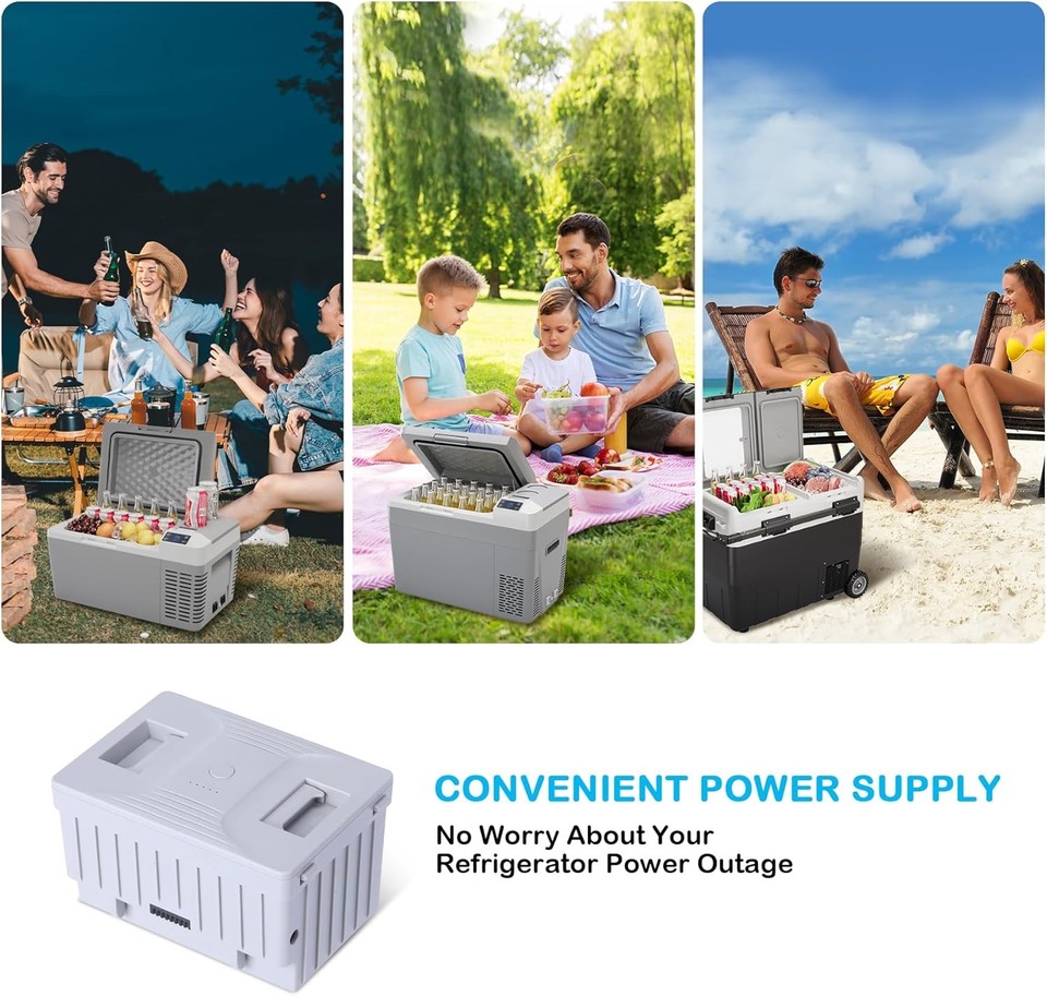 15600mAh 12V Rechargeable Lithium Battery for Portable Car Fridge ...