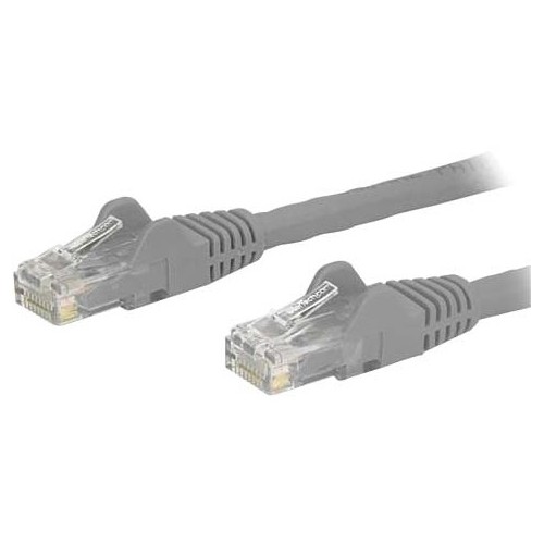 StarTech 6in Gray Cat6 Patch Cable with Snagless RJ45 Connectors ...