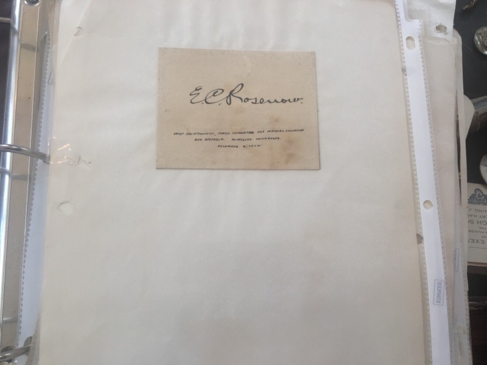 Edward C Rosenow -Mayo foundation bacteriologist signed card1920 | eBay