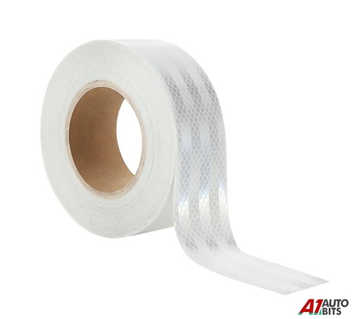 High Intensity Reflective White Hi Viz Self Adhesive Hazard Strip 45M L ...