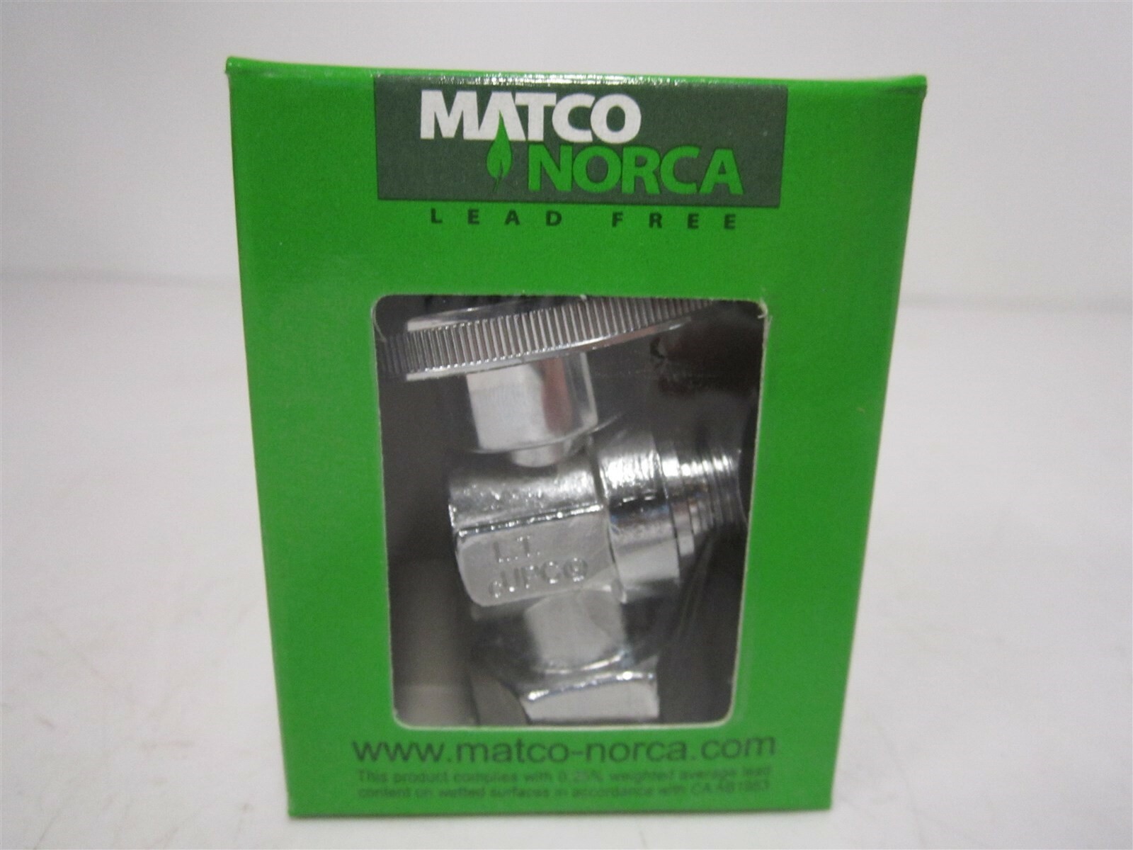 Matco Norca 26-1003LF Chrome 1/4 Turn Supply Stop 1/2" Inlet x 3/8 ...