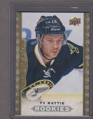 TY RATTIE 2014-15 UD UPPER DECK MASTERPIECES RC SP #169 BLUES ! | eBay