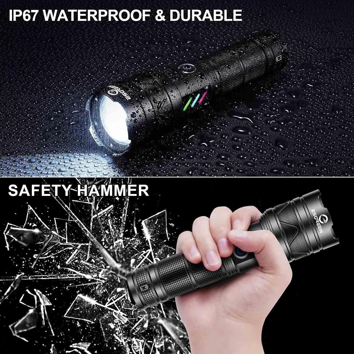 Flashlights High Lumens Rechargeable, 990,000 Lumens Super Bright LED ...