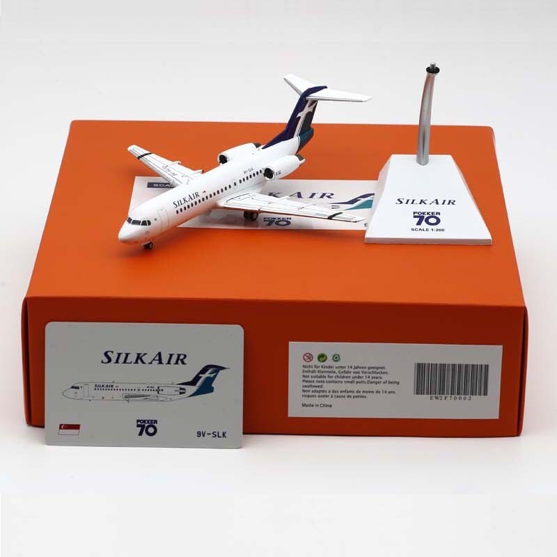 1:200 JC Wings Diecast Aircraft Model SilkAir Fokker 70 9V-SLK JET | eBay