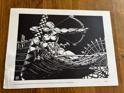 VINTAGE 1974 Conan "Archer" Print Barry Windsor-Smith Gorblimey Press ...