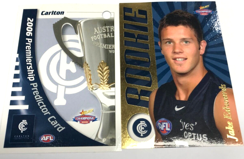 2006 Select AFL Champions Draft Rookie PRC3 Jake Edwards + Predictor ...