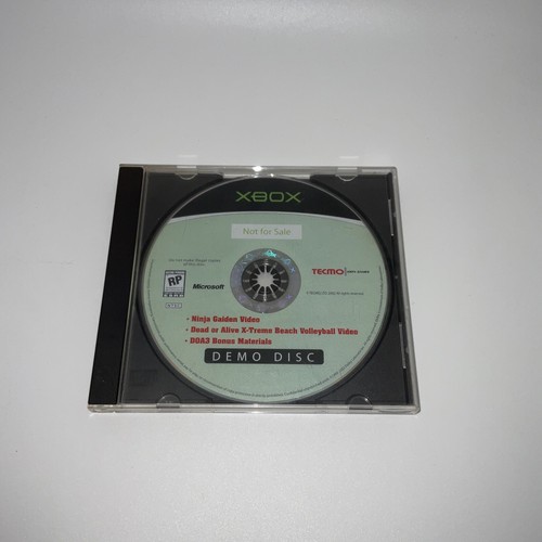 Original XBOX Demo Disc Not For Resale Ninja Gaiden Dead or Alive DOA3 ...
