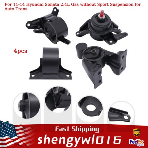 4* Set For 2011-2014 Hyundai Sonata 2.4l Engine Motor & Trans Mount Set ...