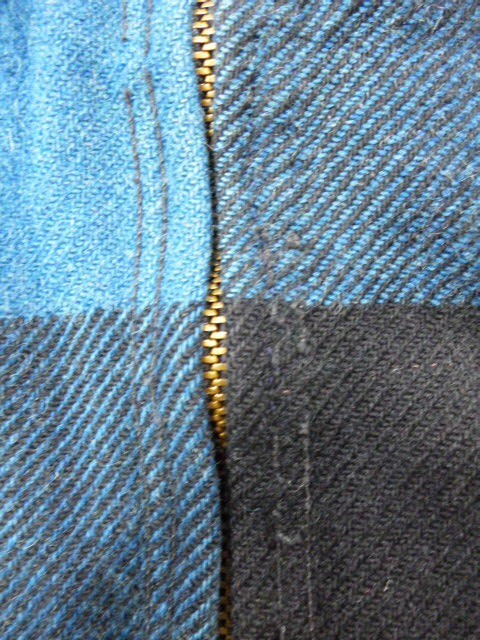 Vintage Woolrich Jacket Mens Size 42 Blue Plaid Wool Full Zip Hunting ...