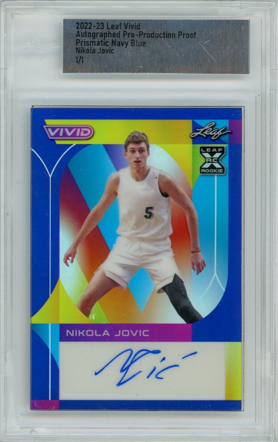 Nikola Jovic 2022 Leaf Vivid #BA-NJ1 Navy Blue Price Guide - Sports ...