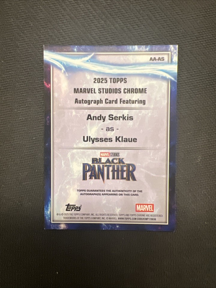 2025 Topps Chrome Marvel Studios Andy Serkis As Ulysses Klaue Auto | eBay