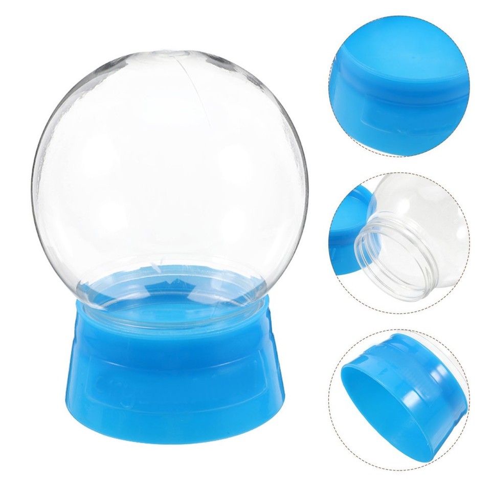 6 Pcs Christmas Snow Globe Fillable Ball Cookies Candy Jar Clear ...
