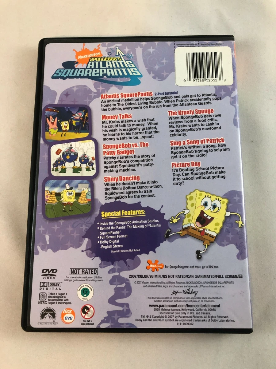 Spongebob Atlantis Squarepantis Dvd