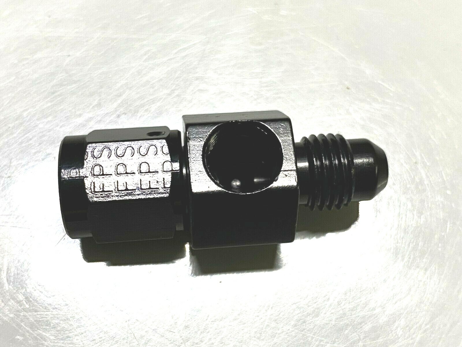 FRAGOLA INLINE GAUGE ADAPTER, #8 MALE X #8 FEMALE 1/8 FPT ON THE SIDE ...