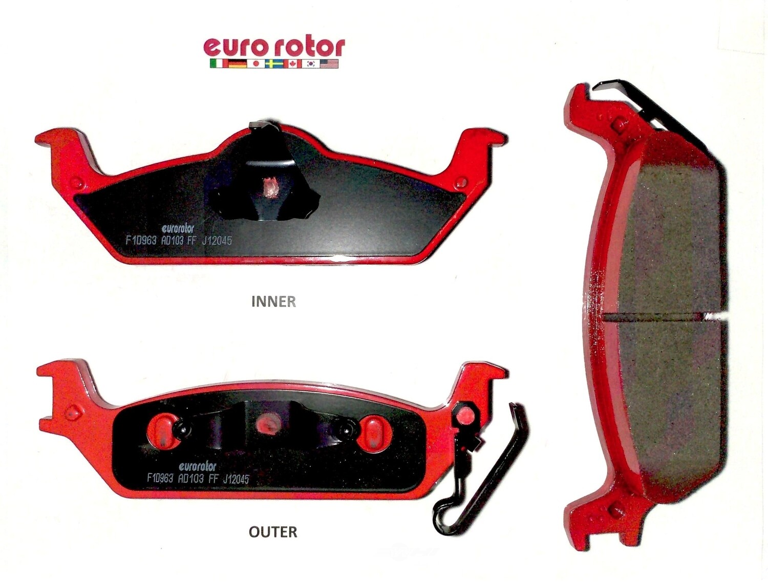 Disc Brake Pad Set-* F1 Metallic - includes installation hardware fits ...
