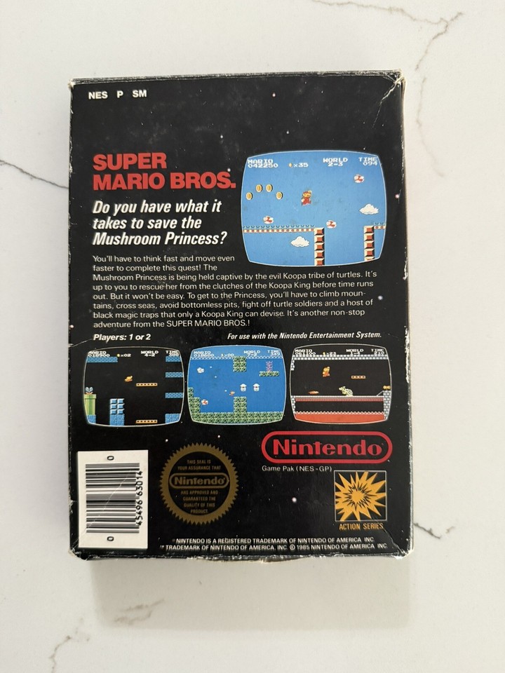 Super Mario Bros NES Box Only - Rev-A Round Seal | eBay