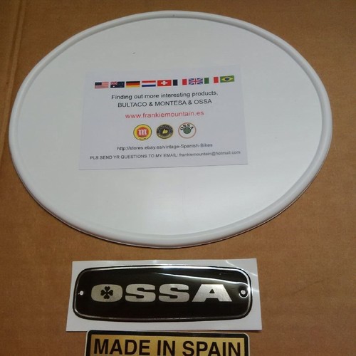 OSSA PHANTOM NUMBER PLATE NEW WHITE PLASTIC OSSA PHANTOM FRONT PLATE ...