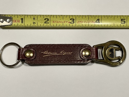 70s Etienne Aigner Leather and Brass Signature Keychain | eBay