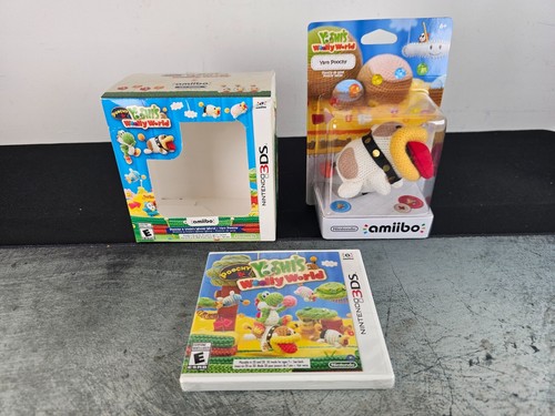 Poochy and Yoshi's Wooly World + Yarn Poochy Amiibo - Nintendo 3DS ...