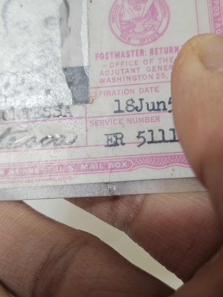 1959 US Armed Forces ID Card Army CPL name "Paul Laminated- B2- READ | eBay