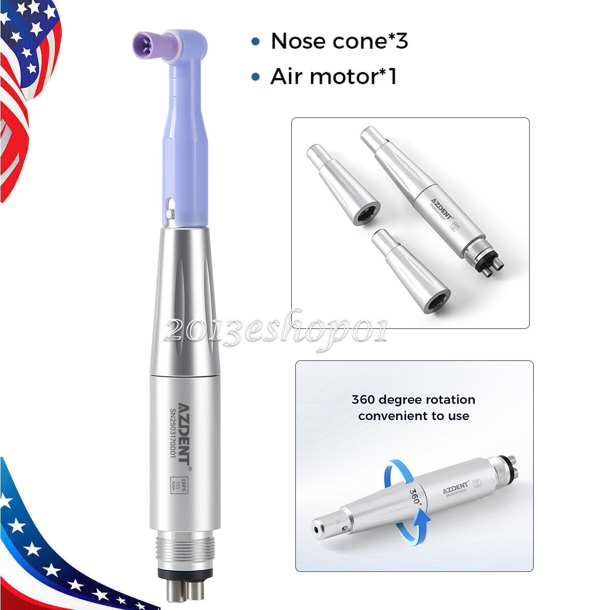 Dental Handpiece Motors & Turbines AZDENT Dental Prophy Handpiece - 4:1 ...
