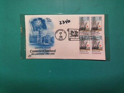 U. S.Stamp FDC- 2340 -Connecticut Statehood - ArtCraft cachet- comb ...