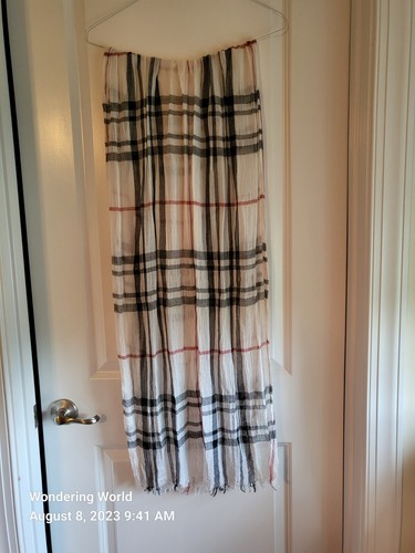 Check Design 100% Cotton Scarf, 80 X 26 | eBay