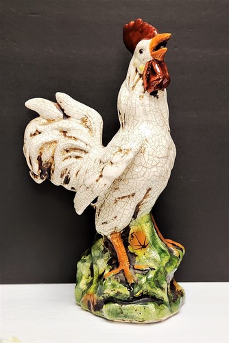 Mark Roberts French Country Farmhouse Porcelain Crackle Rooster Figure ...