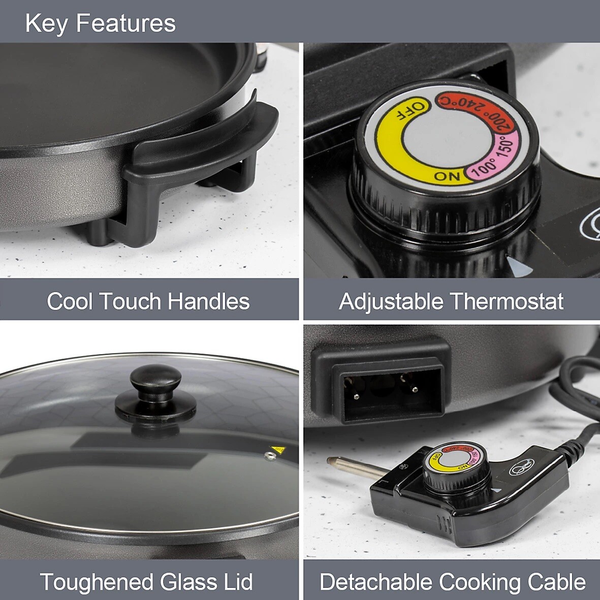 Electric Multi-function Cooker Small Area Caravan Cooking Camping 40cm ...