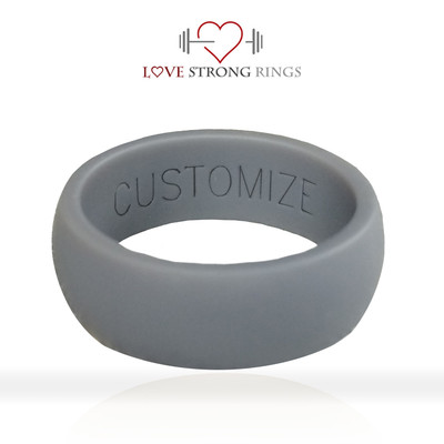 Custom Silicone Wedding Ring. PERSONALIZED Silicone Wedding Band | eBay