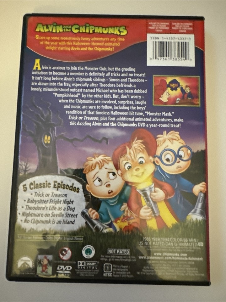 Alvin and The Chipmunks - Trick or Treason [DVD] 97361385549 | eBay