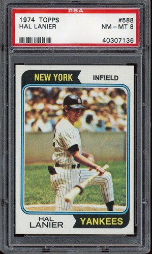 1974 Topps Baseball #588 Hal Lanier PSA 8 | eBay