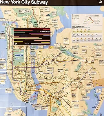 Official MTA NYC New York Subway Train Map THE MAP Full Size 23"x32 ...