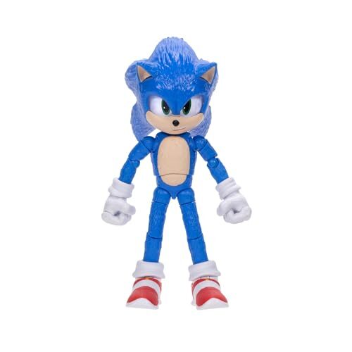 Sonic 3 Movie Action Figures 5-Inch Sonic Collector Toy Figure, Highly ...