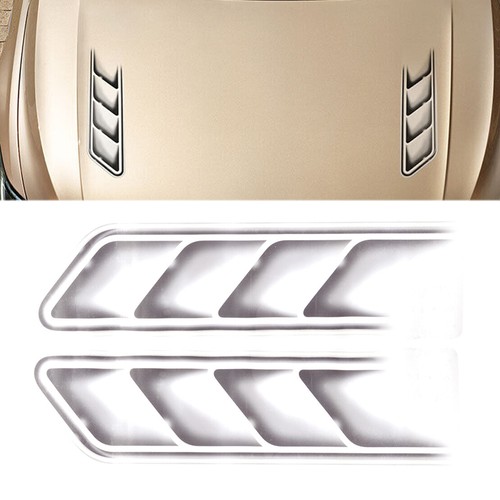 1Pair Universal Car Air Flow Fender Side Vent Decal Decor Sticker Acc ...