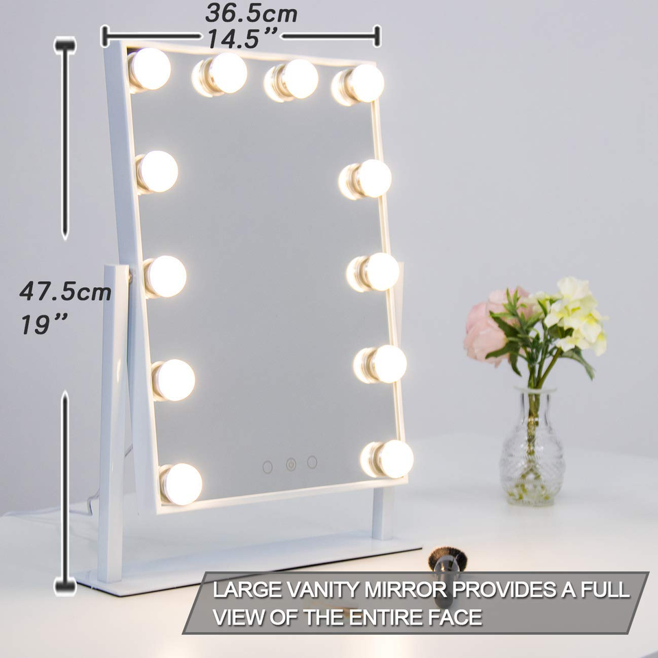 Gift for Her Illuminated LED Bulb Hollywood Vanity Desk Light Up Make ...