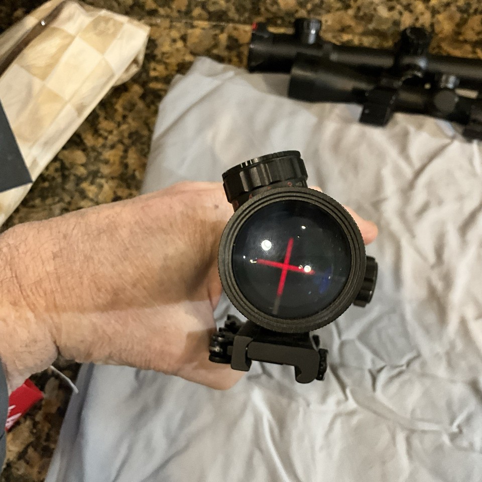 3.5 X 10x40 Long Range Rifle Scope Illuminated Red Green Cross Hair ...