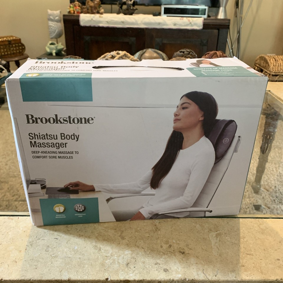 Brookstone Shiatsu body massager deep kneading massage | eBay