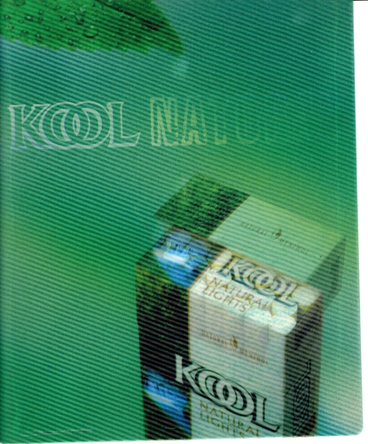 Kools Brand Cigarette's Tabacco Promotional Lenticular Oversize Card 8 ...