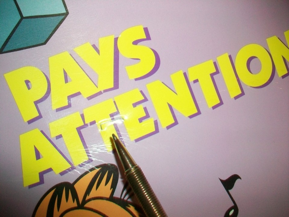 Vintage Argus Garfield Cat ALERT Pays to Pay Attention School Classroom ...