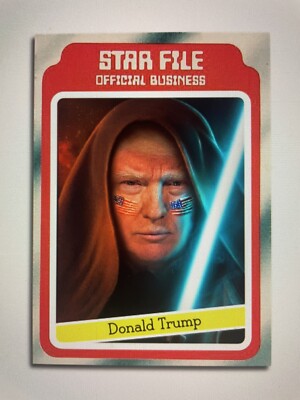 Donald Trump 45th U.S President Star Wars Jedi Trump ACEO Old Gum ...