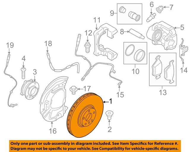 BMW OEM 07-18 X5 Front Brake-disc Rotor 34116886478 for sale online | eBay