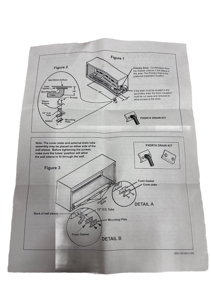 Friedrich PXDR10 PTAC Condensate Drain Kit 328785003864| eBay
