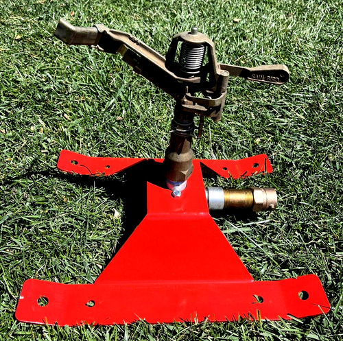 BIG RED 1" SPRINKLER SLED BASE W/ RAIN BIRD #65PJ BRASS IMPACT ...