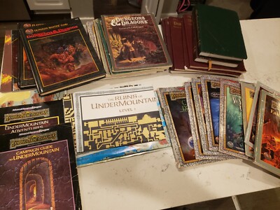 Advanced Dungeons and Dragons book lot TSR, Forgotten Realms ...