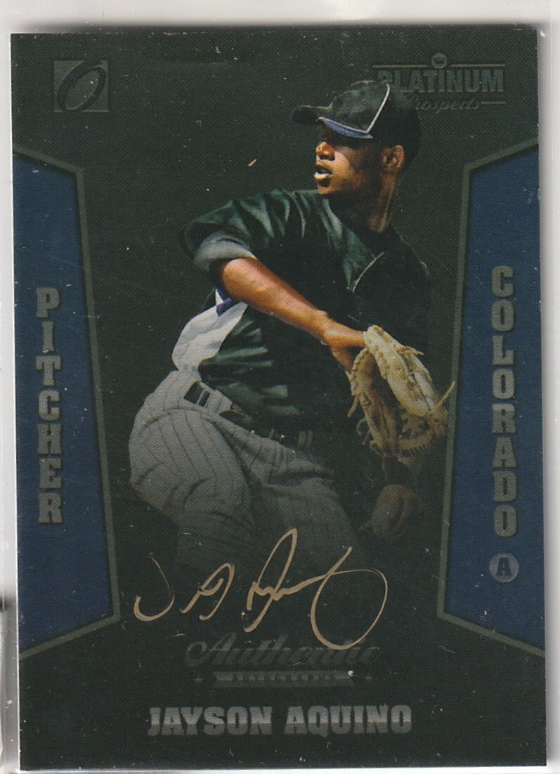 2013 Onyx Platinum Prospects - Autographs Jayson Aquino #PPAU03 Silver Ink /150 | eBay