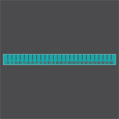 25" TEAL GREEN Fish Ruler Carpet Graphic Decal Non-Skid for Bass Boat ...